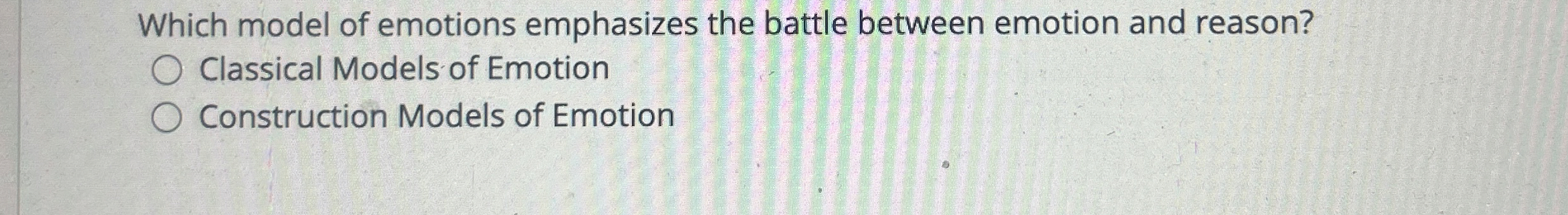 Solved Which model of emotions emphasizes the battle between | Chegg.com