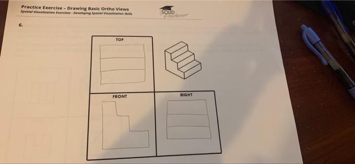 Solved Practice Exercise - Drawing Basic Ortho Views மாமா | Chegg.com