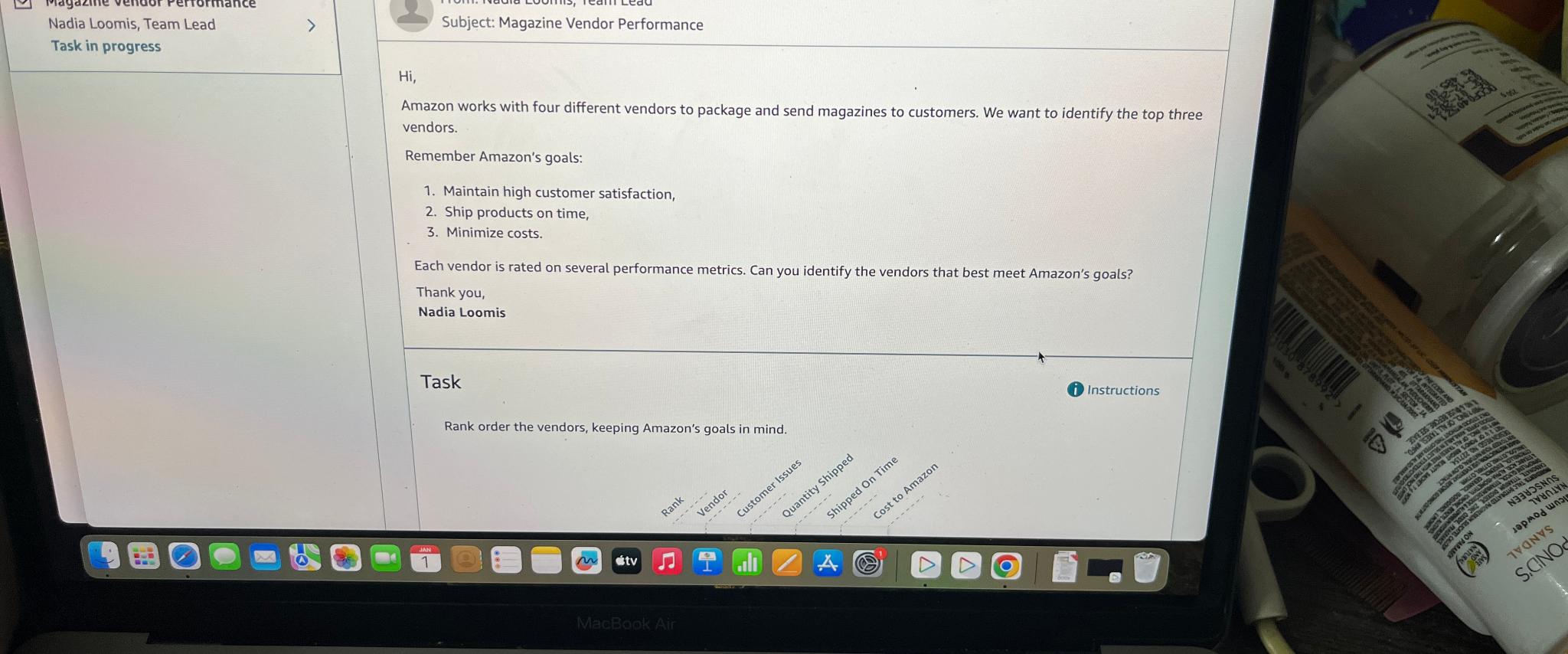 Solved Nadia Loomis, Team LeadSubject: Magazine Vendor | Chegg.com