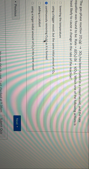 Solved The gas-phase reaction 2O3(g)→3O2 ﻿has been studied | Chegg.com