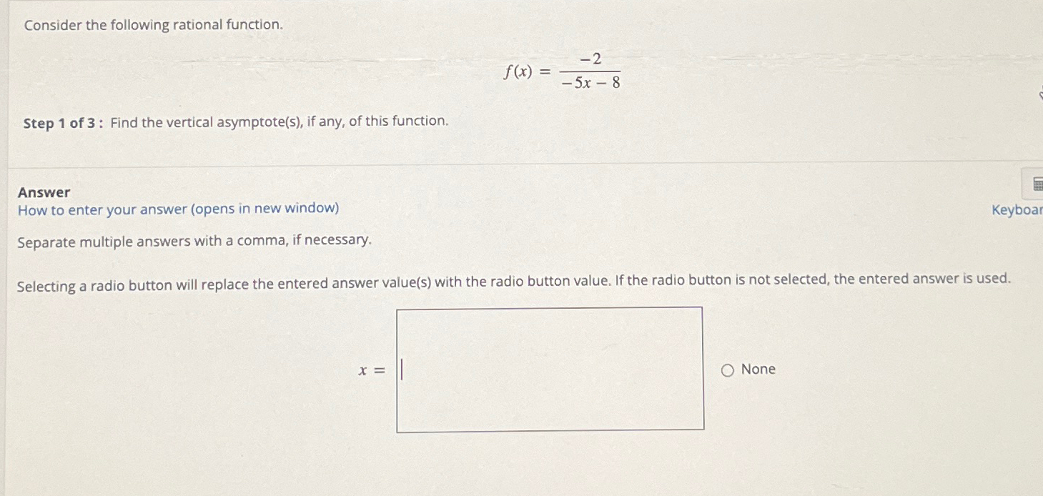 Solved Consider the following rational | Chegg.com