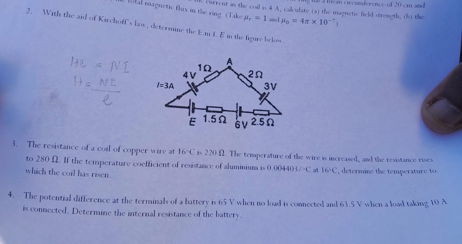 Solved ring. (Take μr=1 ﻿and μ0=4π×10-7 )He≤NIH=NI2The | Chegg.com