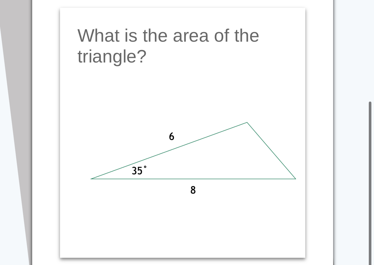 Solved What is the area of the triangle?M | Chegg.com