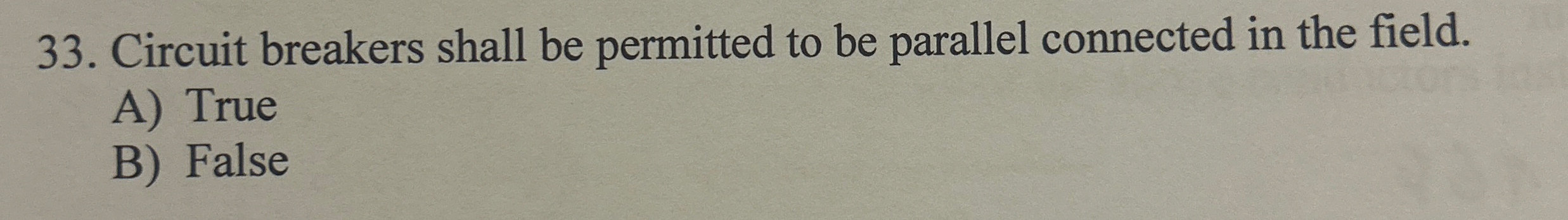 Solved Circuit breakers shall be permitted to be parallel | Chegg.com