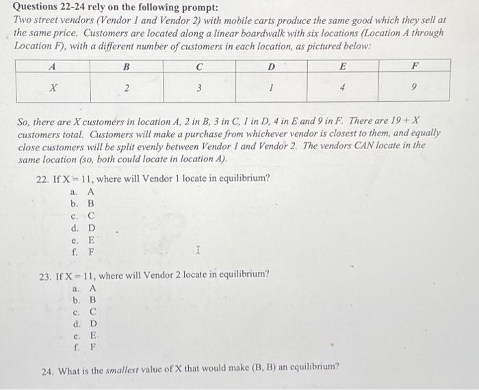 Solved Questions 22-24 rely on the following prompt: Two | Chegg.com