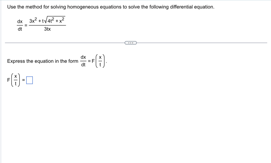 Solved Use the method for solving homogeneous equations to | Chegg.com