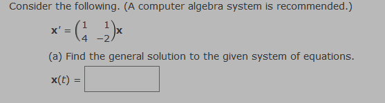 Solved Consider the following. (A computer algebra system is | Chegg.com