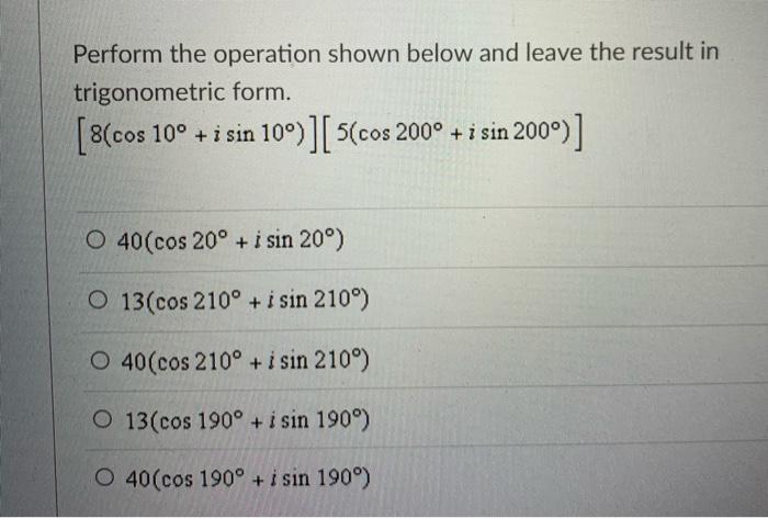 Solved Perform the operation shown below and leave the | Chegg.com