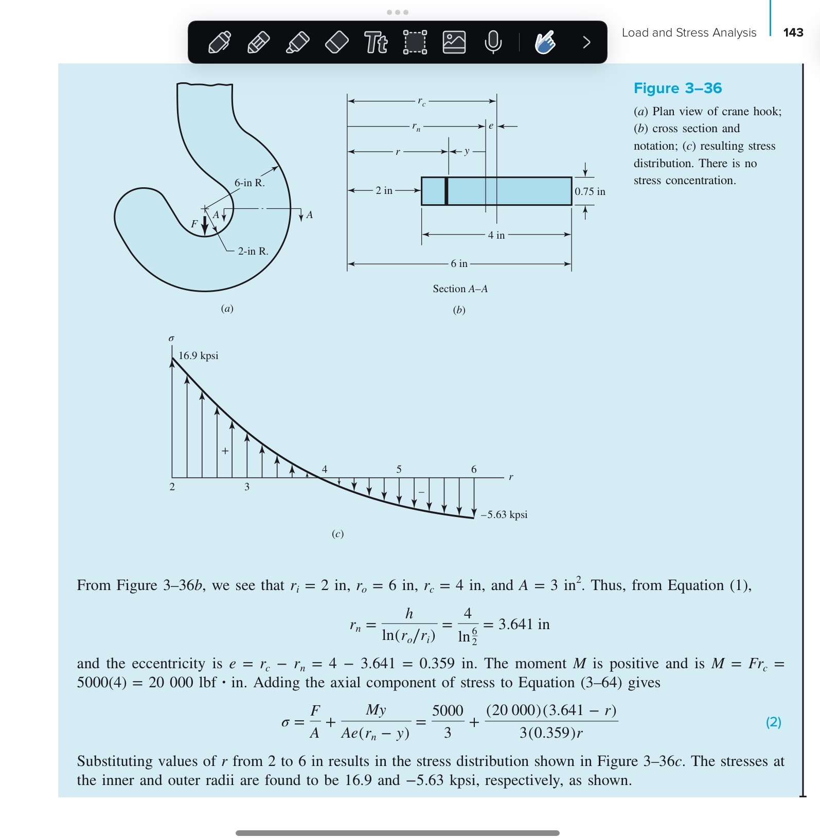 Load and Stress Analysis143Figure 3-36(a) ﻿Plan view | Chegg.com