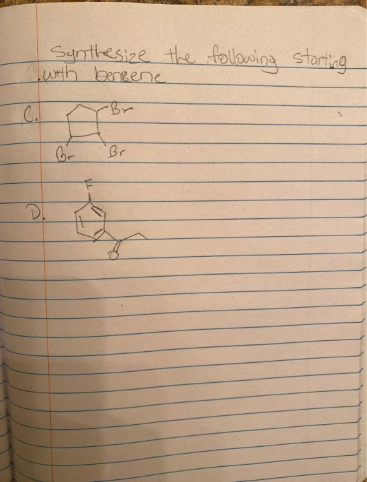 Solved starting with benzene, cyclopentane any inorganic | Chegg.com