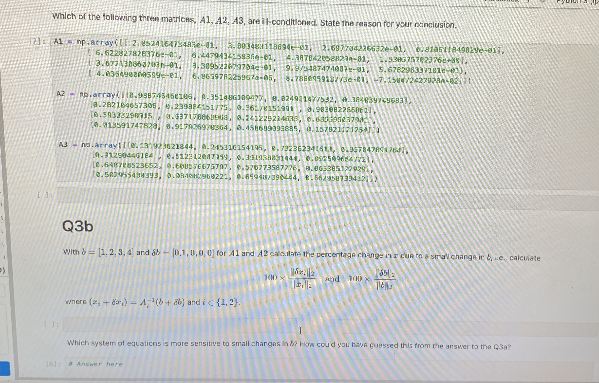 Solved Which of the following three matrices, A1,A2,A3, ﻿are | Chegg.com