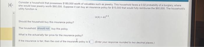 Solved Q2. What is the actuarially fair price for the | Chegg.com