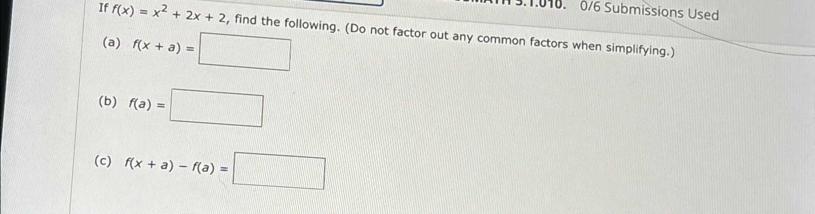 Solved F(x)=x2+2x+2 , ﻿find the following | Chegg.com