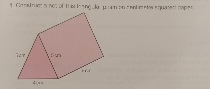 Solved 1 ﻿Construct a net of this triangular prism on | Chegg.com