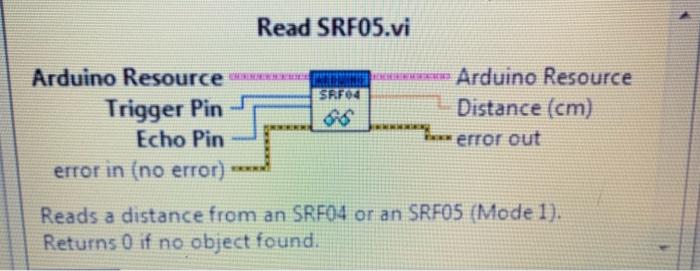 Read SRF05.vi SRF04 Arduino Resource Trigger Pin Echo | Chegg.com