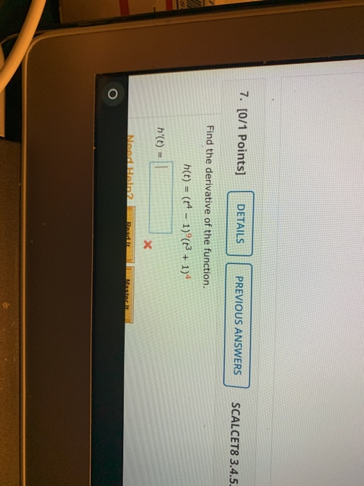 Solved 7. [0/1 Points] DETAILS PREVIOUS ANSWERS SCALCET8 | Chegg.com