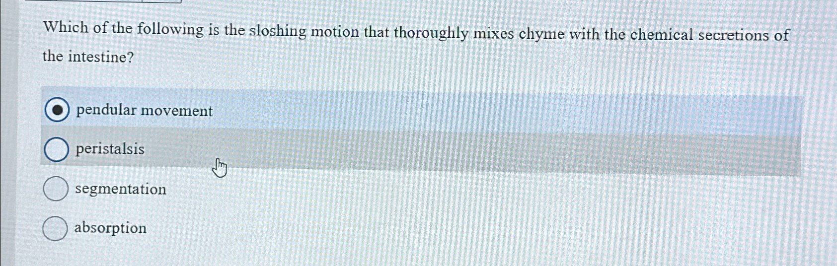 Solved Which of the following is the sloshing motion that | Chegg.com