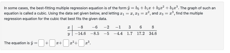 Solved In some cases, the best-fitting multiple regression | Chegg.com