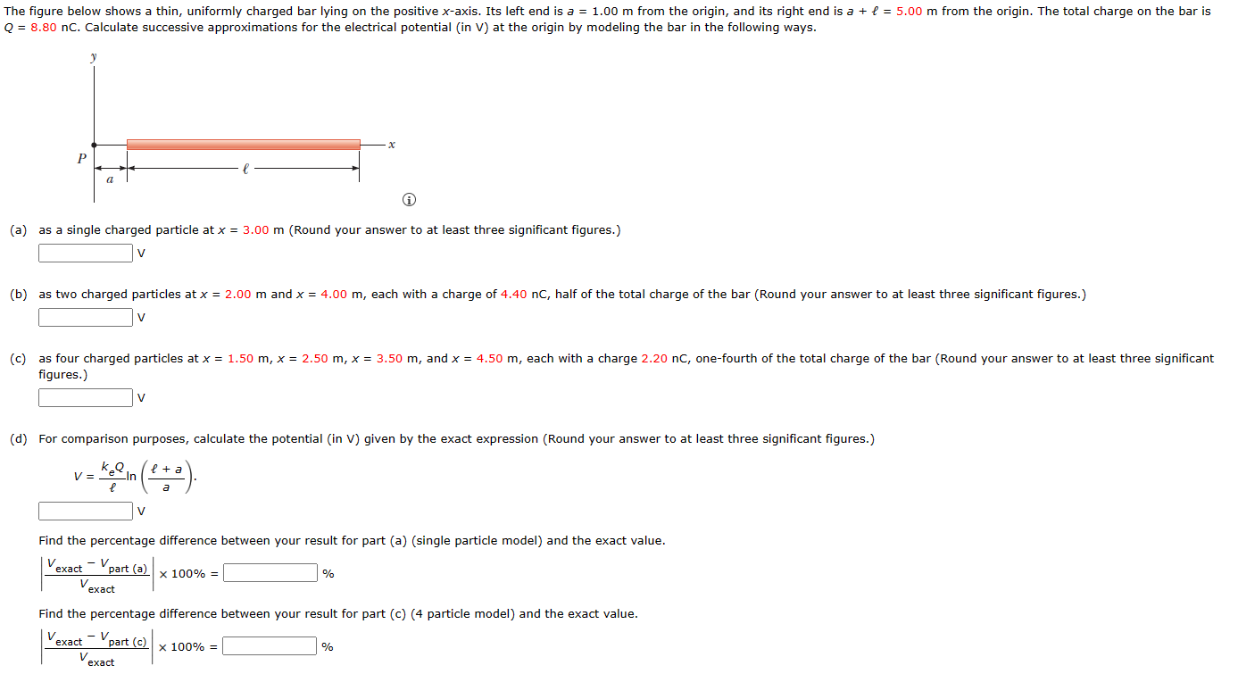 Solved Q=8.80nC. ﻿Calculate successive approximations for | Chegg.com