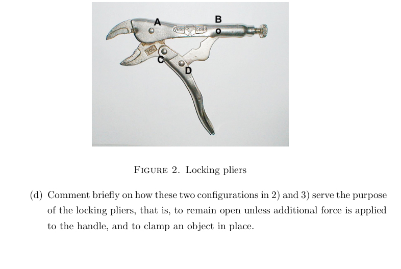 Solved For the locking pliers (also known as vise grip) | Chegg.com