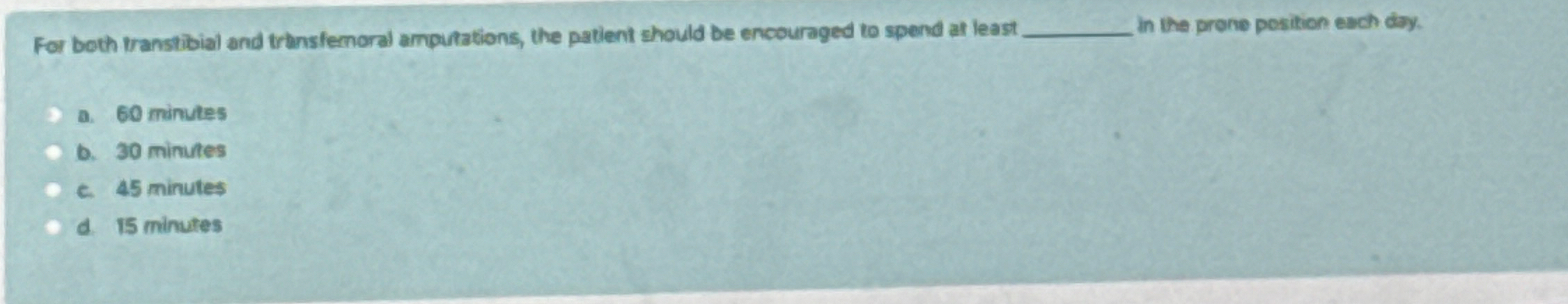 Solved For both transtibial and trinsfernoral amputations, | Chegg.com