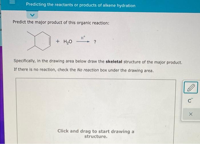 Solved Predicting the reactants or products of alkene | Chegg.com