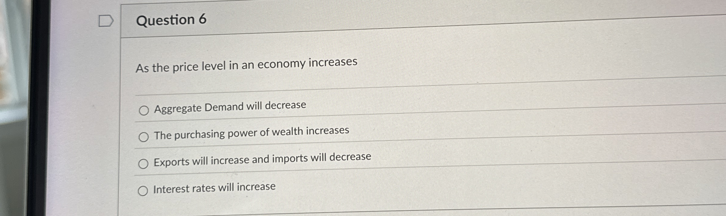 Solved Question 6As the price level in an economy | Chegg.com