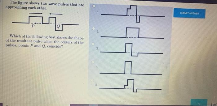 Solved The figure shows two wave pulses that are approaching | Chegg.com
