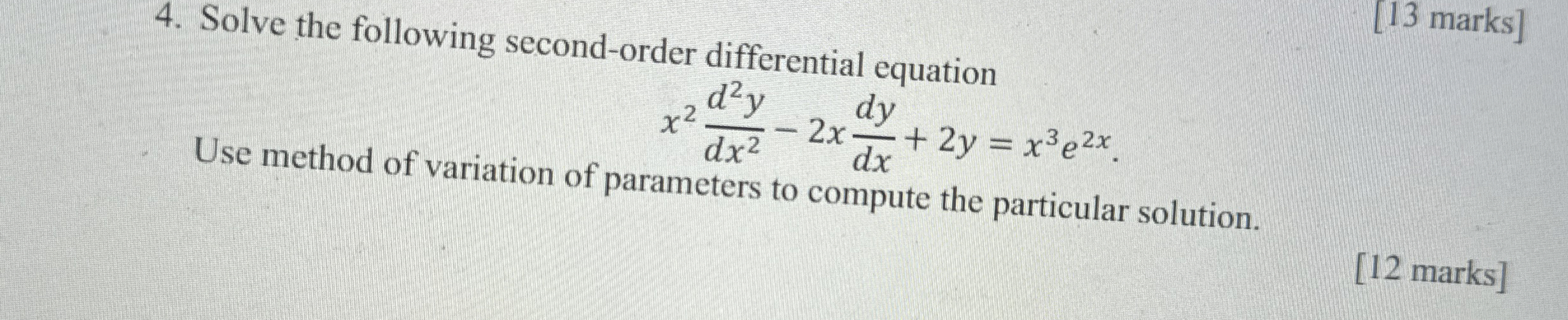 [Solved]: Solve the following second-order differential equa