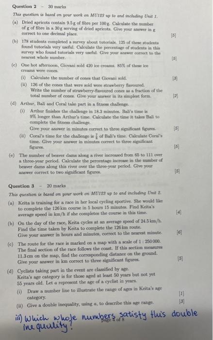 Solved Question 2 - 30 marks This question is based on your | Chegg.com