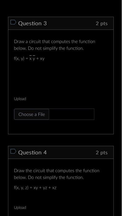 Solved Question 2 1pts Give The Equivalent Boolean 0803