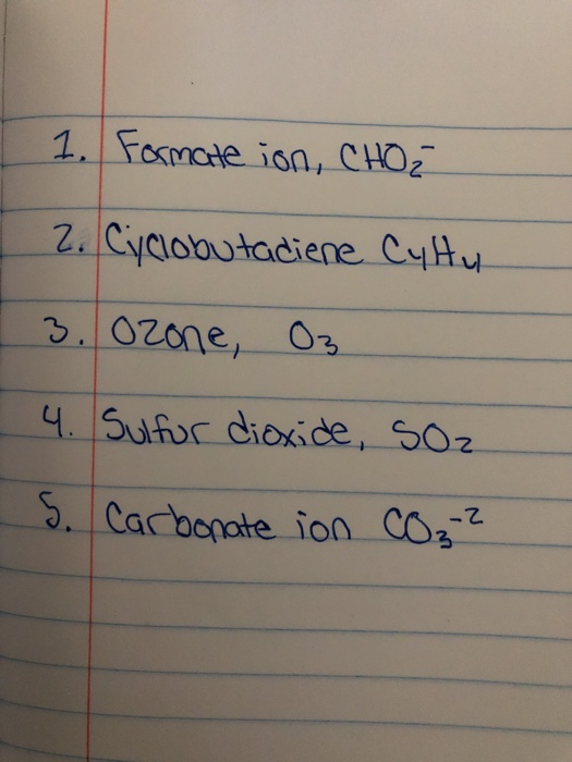 Solved draw all resonance structures for the following | Chegg.com
