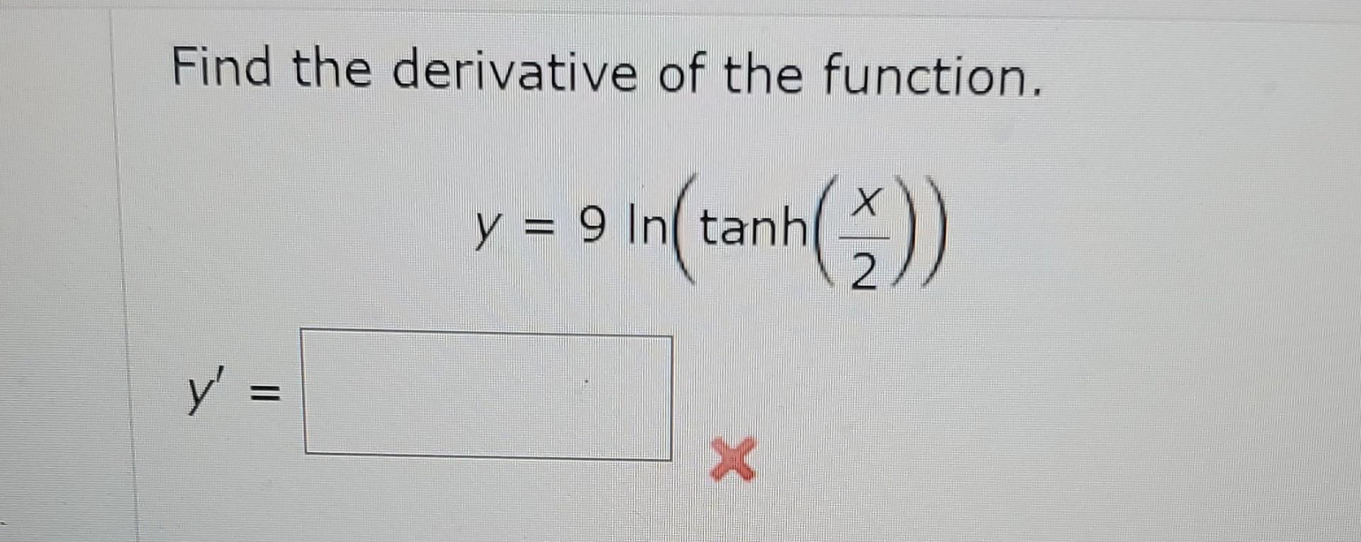 Solved Find the derivative of the function. | Chegg.com