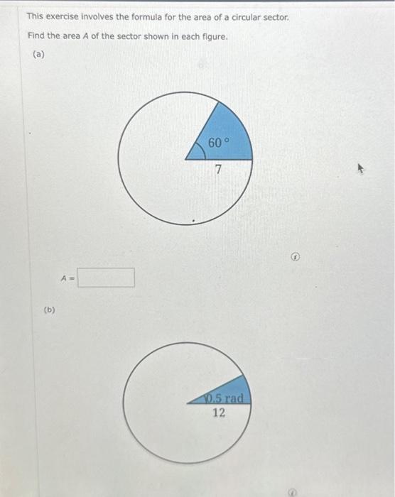 Solved This exercise involves the formula for the area of a | Chegg.com