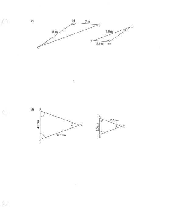Solved 3. Find the missing sides of the following triangles | Chegg.com