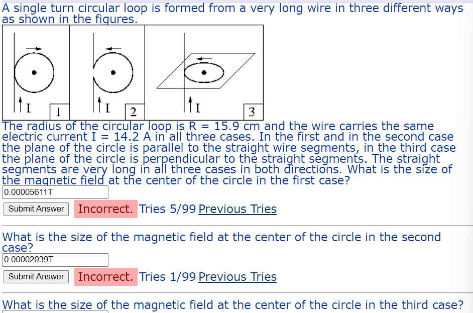 Solved A single turn circular loop is formed from a very | Chegg.com