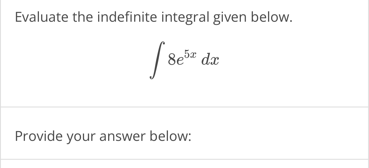 Solved Evaluate the indefinite integral given | Chegg.com