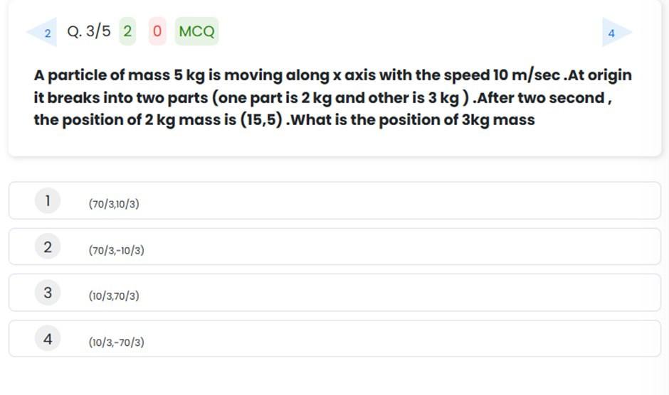 Solved A particle of mass 5 kg is moving along x axis with | Chegg.com