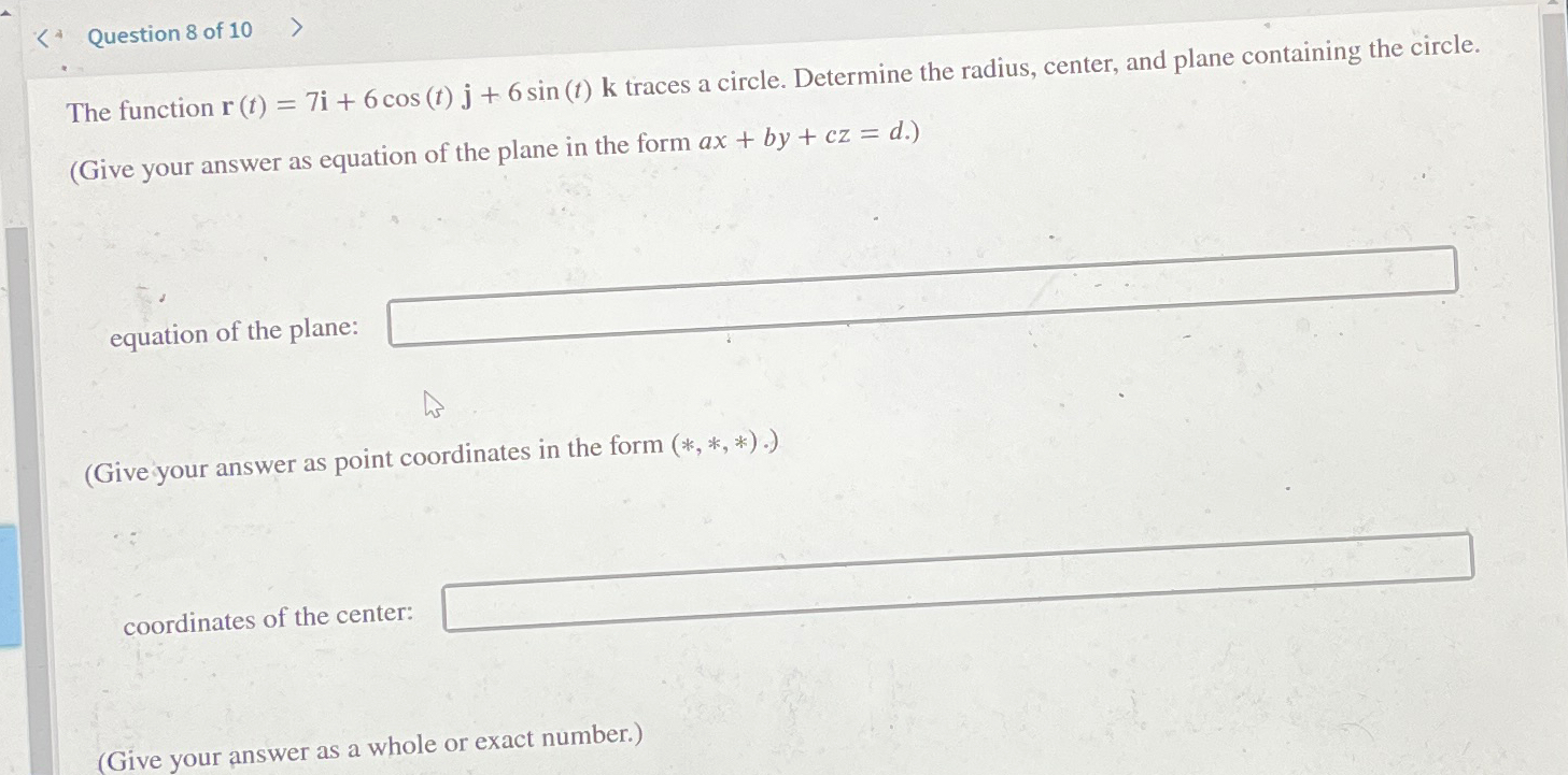 Solved Question 8 of 10The function | Chegg.com Solved Question 8 of 10The function | Chegg.com