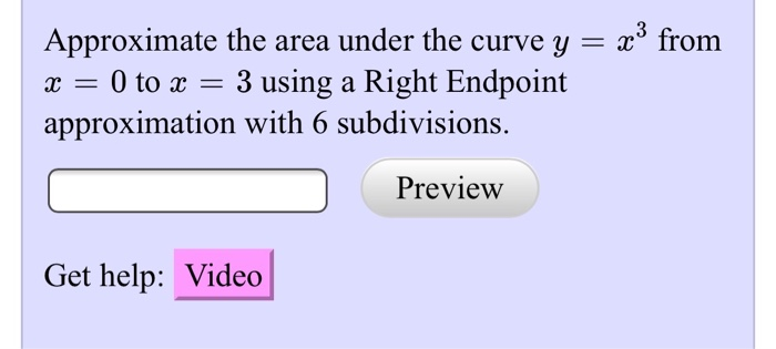 Solved Approximate the area under the curve y x3 from 0 to 3 | Chegg.com