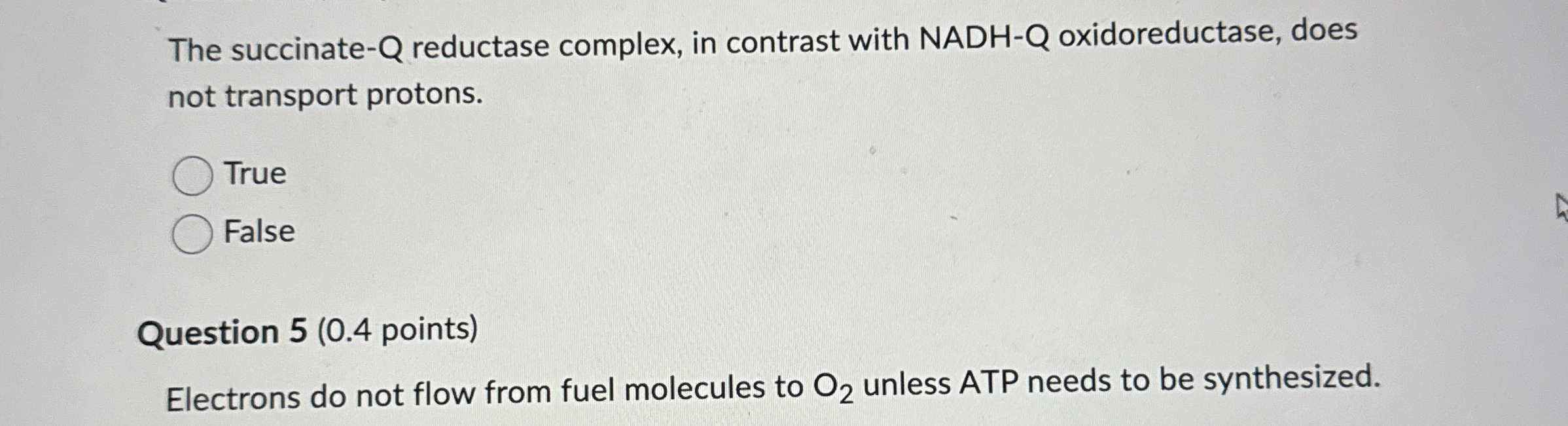 Solved The succinate-Q reductase complex, in contrast with | Chegg.com