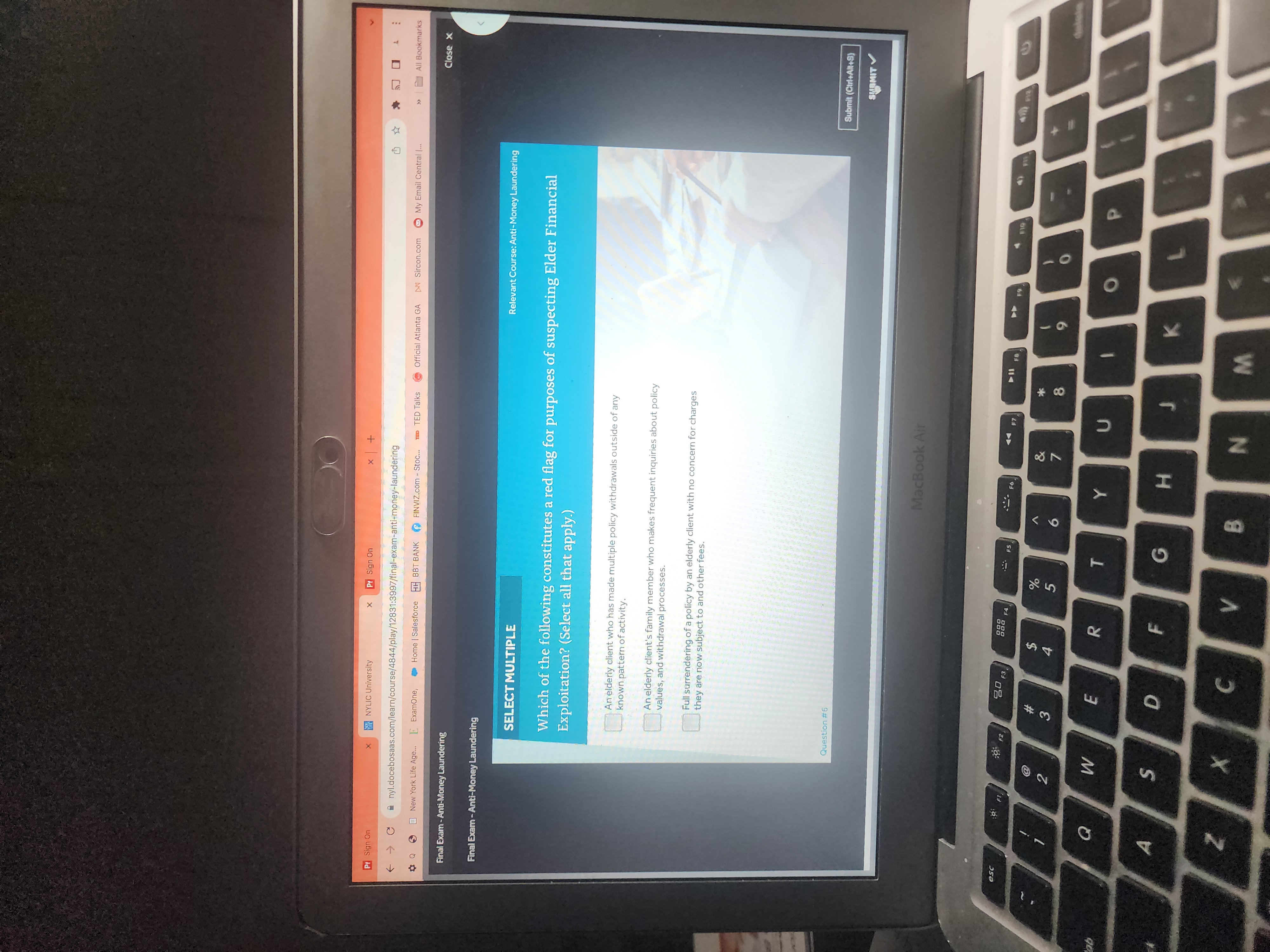 Solved Exploitation? (Select all that apply.)An elderly | Chegg.com