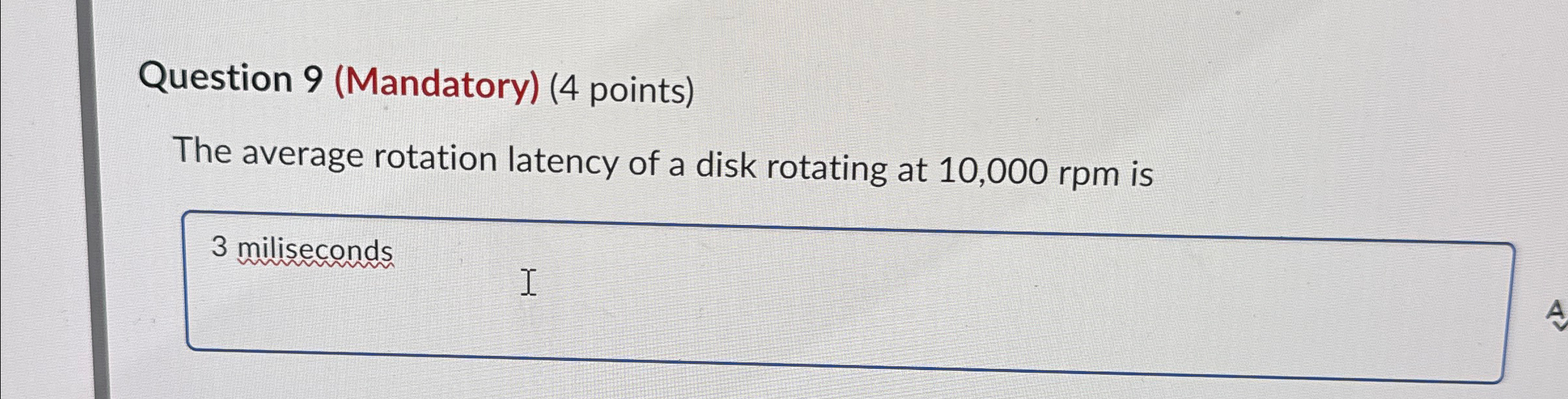 Solved Question 9 (Mandatory) (4 ﻿points)The average | Chegg.com