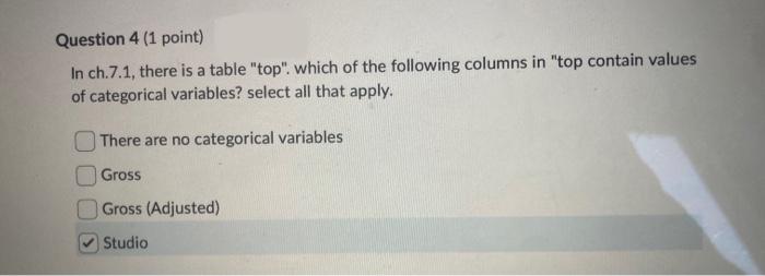Solved In ch.7.1, there is a table "top". which of the | Chegg.com