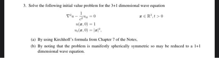 Solved 3. Solve the following initial value problem for the | Chegg.com
