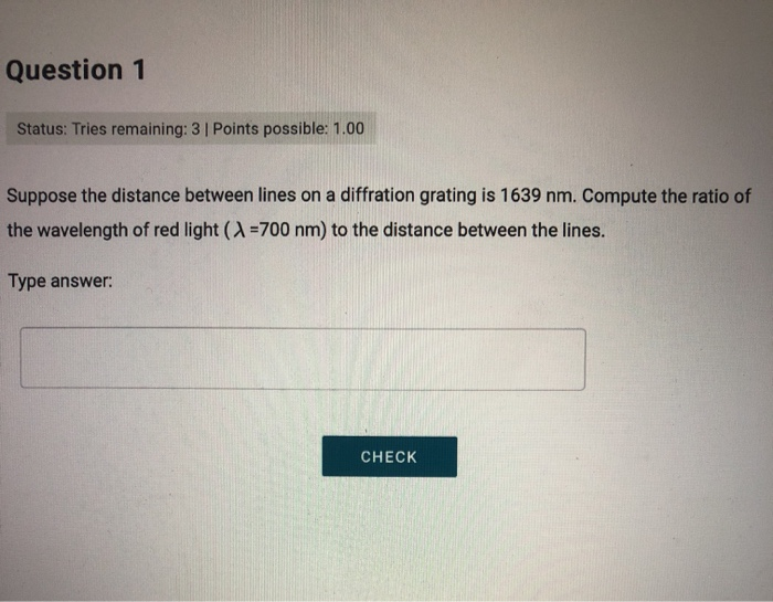 Solved Question 1 Status: Tries remaining: 3 | Points | Chegg.com