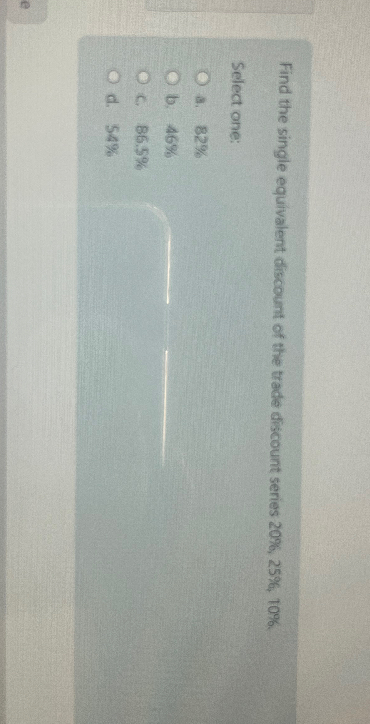 Solved Find the single equivalent discount of the trade | Chegg.com