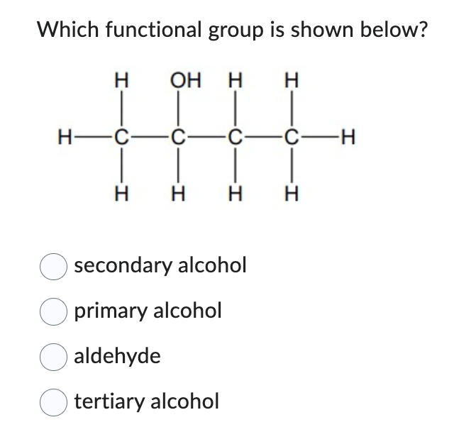 Solved Which functional group is shown below?A. ﻿ secondary | Chegg.com