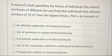 Solved A research study quantifies the fitness of | Chegg.com