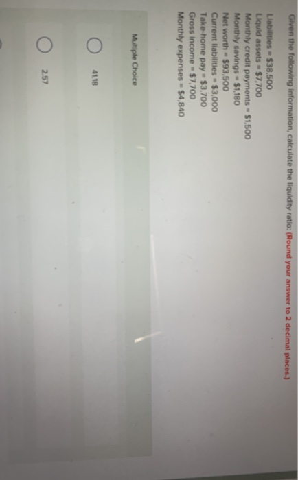 Solved Given the following information, calculate the | Chegg.com